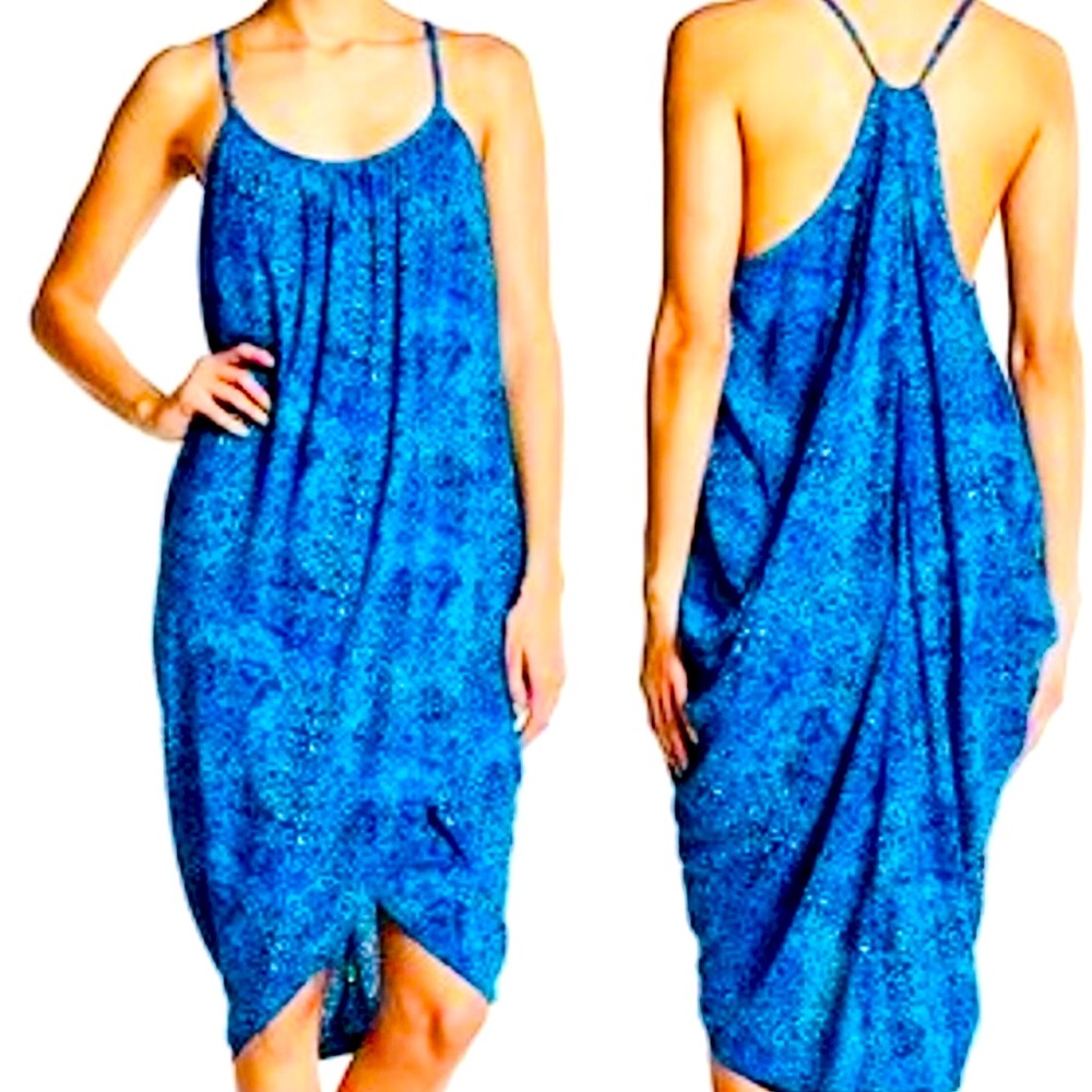 Green Dragon Batik Wrap Dress - Gem